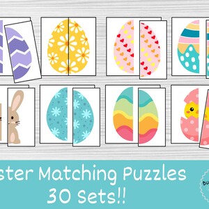 30 Printable Easter Puzzles for Toddlers, Kids Easter Activities ...