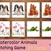 Printable Matching Game for Kids, 54 Animal Theme Memory Cards for ...