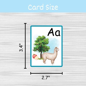 ABC Farm Flashcards, Watercolor Alphabet Flash Cards, 26 Digital Cards ...