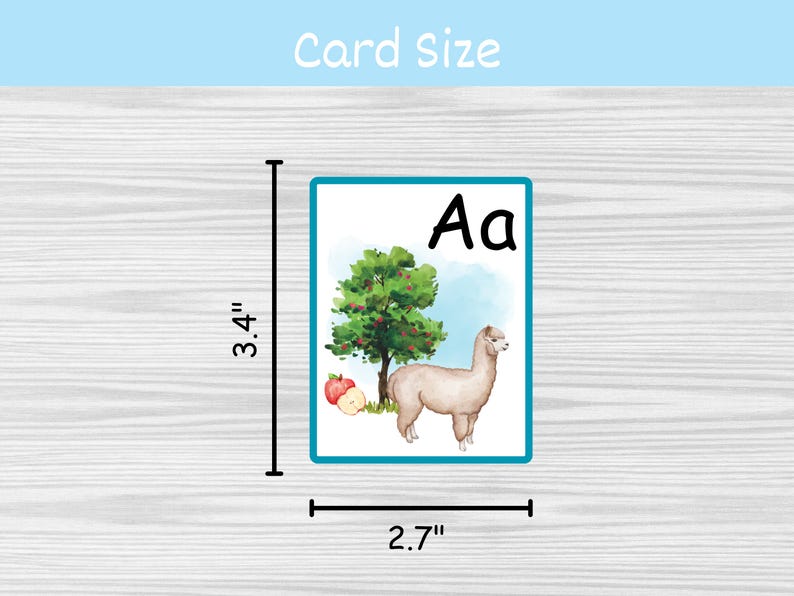 ABC Farm Flashcards, Watercolor Alphabet Flash Cards, 26 Digital Cards ...