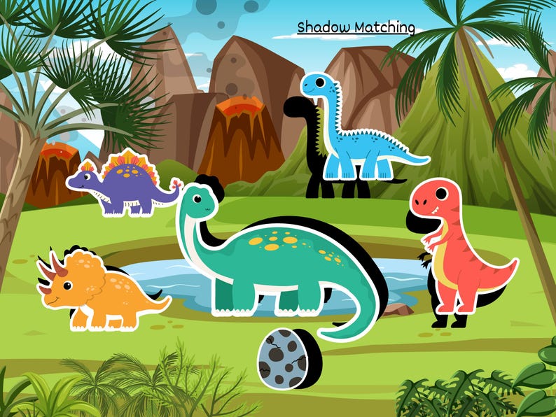 Dinosaur Activities Busy Book for Kids, Counting, Cut and Paste, Shapes ...