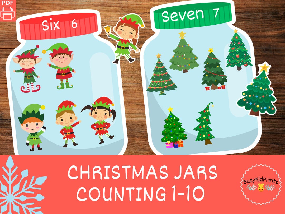 Christmas Counting Activity, Winter Number Sorting Holiday Crafts for ...