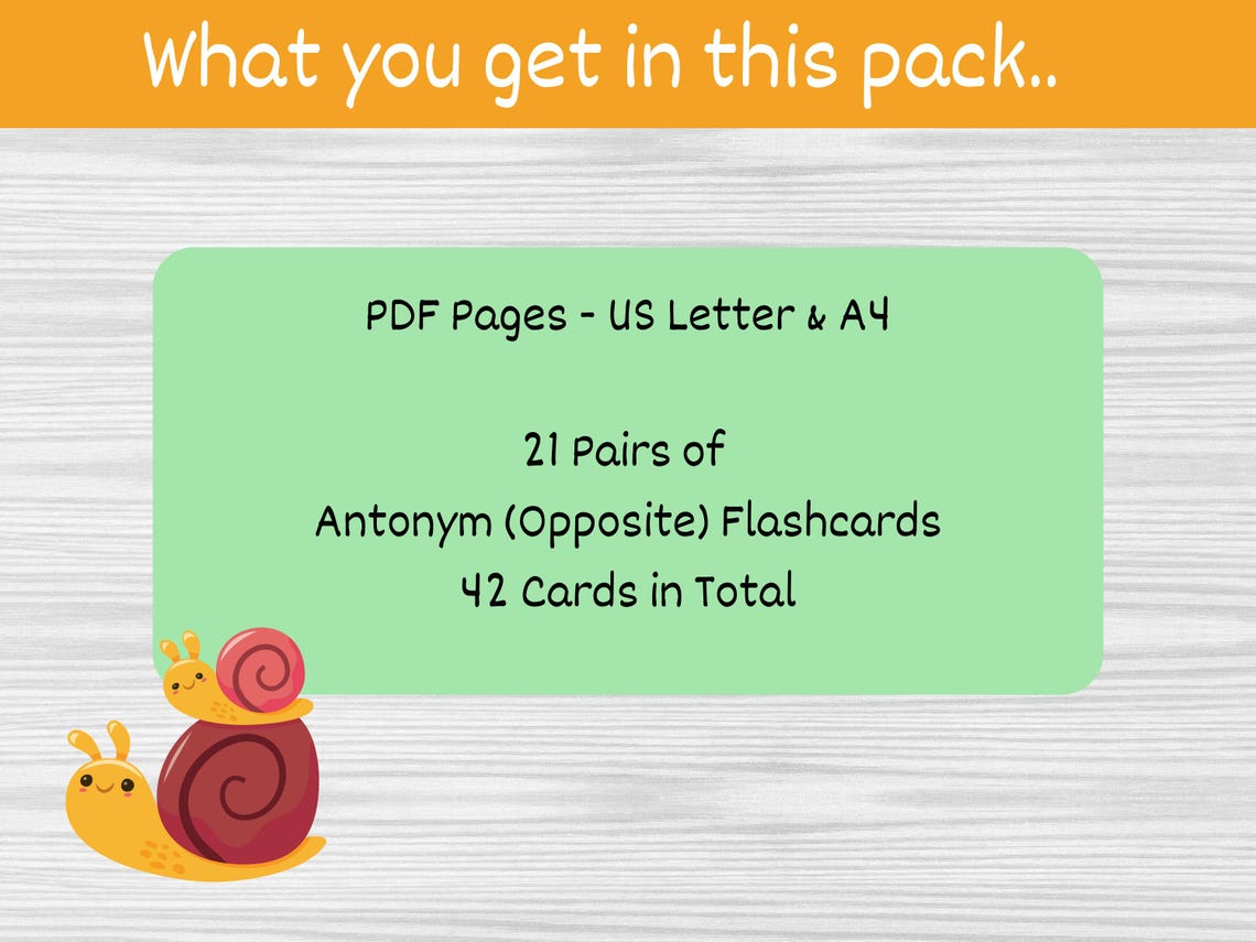 Playful Opposites Flashcards 42 Digital Cards for Kids: Homeschool ...