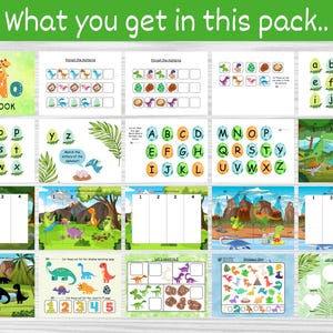 Dinosaur Busy Book: Pre-k & Kindergarten, Toddler Quiet Book, Preschool ...