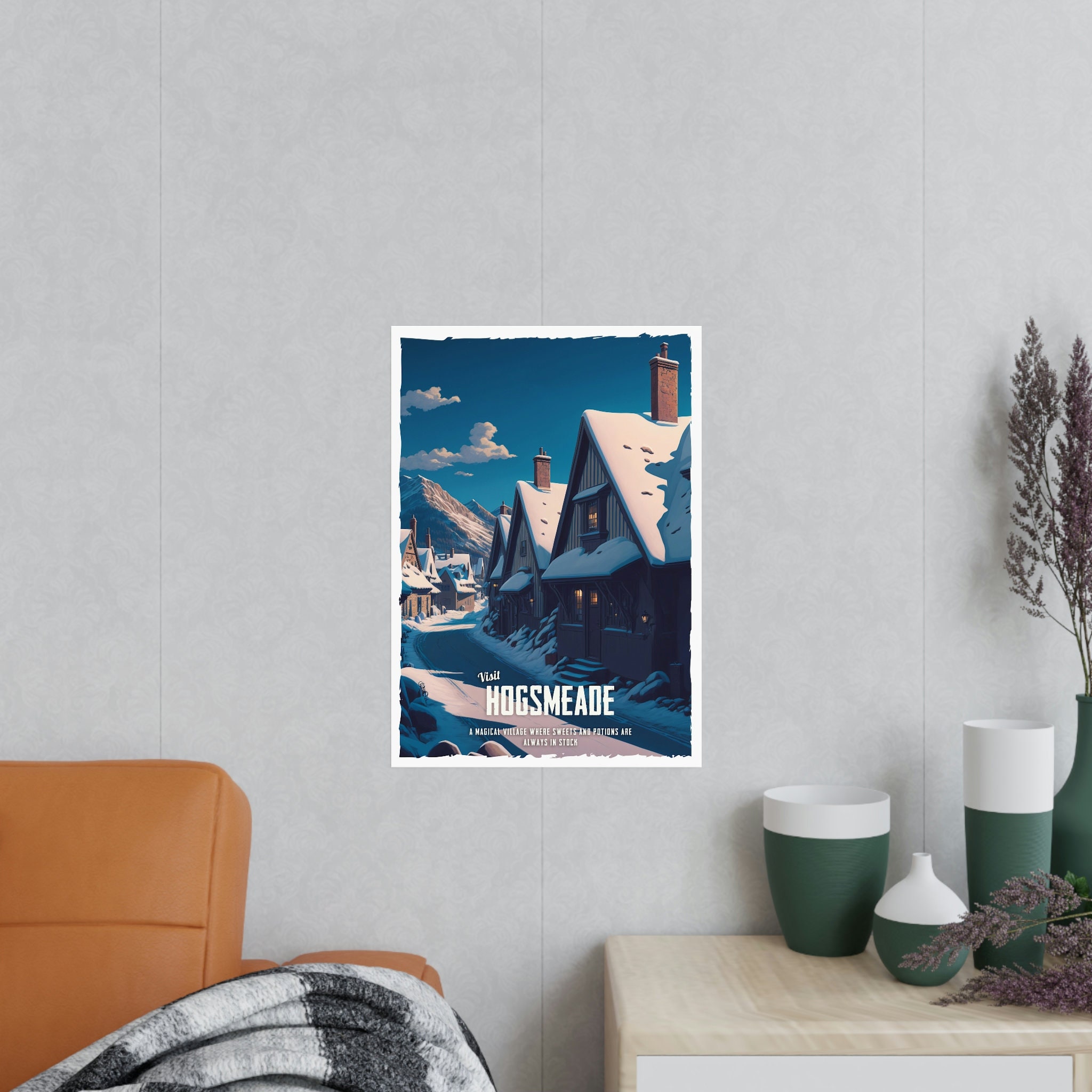 Travel Poster Hogsmeade Harry Potter Print Retro Minimalist - Etsy