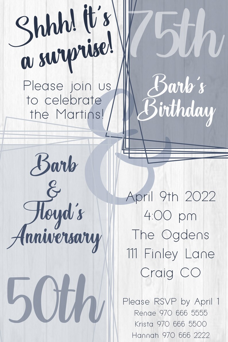 Dual Party Invitation - Etsy