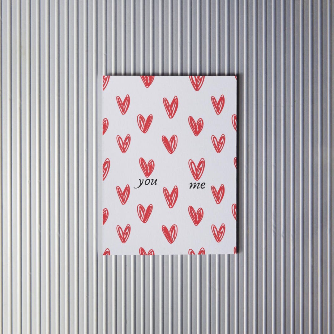 5x7 Inch Printable Valentines Day Foldable Card, Printable Hearts Card ...