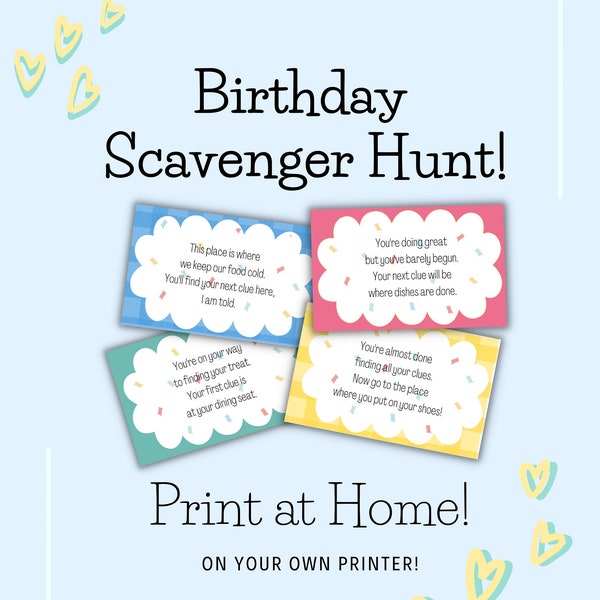 Birthday Scavenger Hunt - Etsy