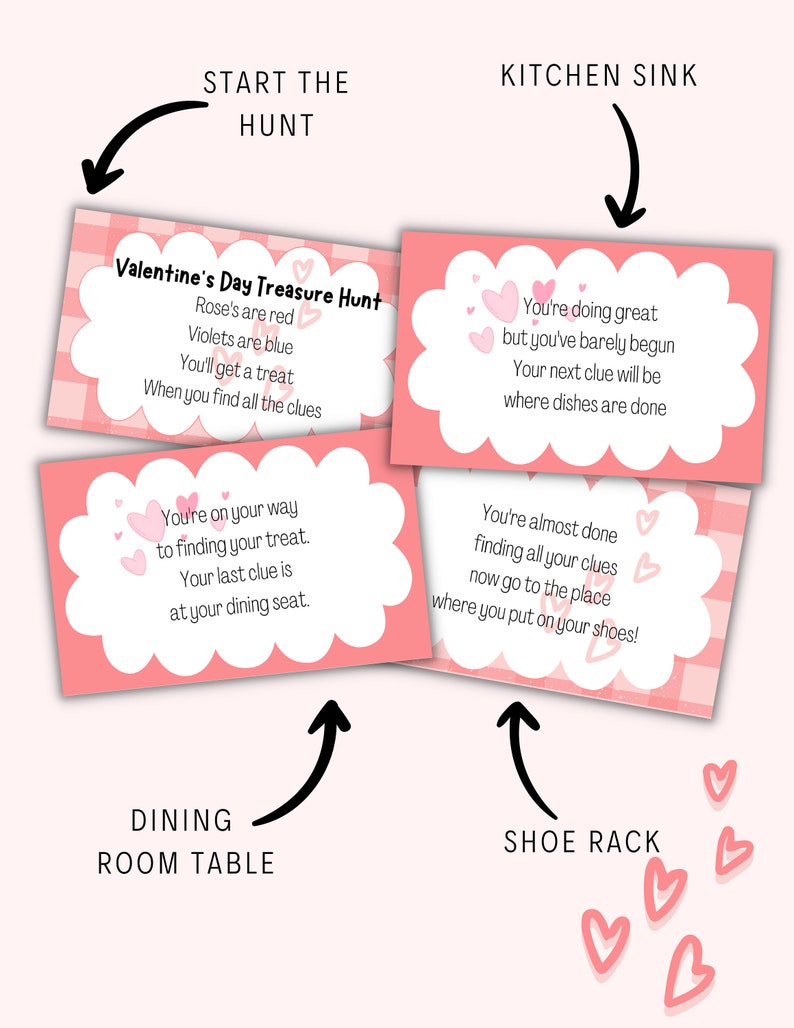 Indoor Printable Valentine's Day Scavenger Hunt, Valentines Day ...