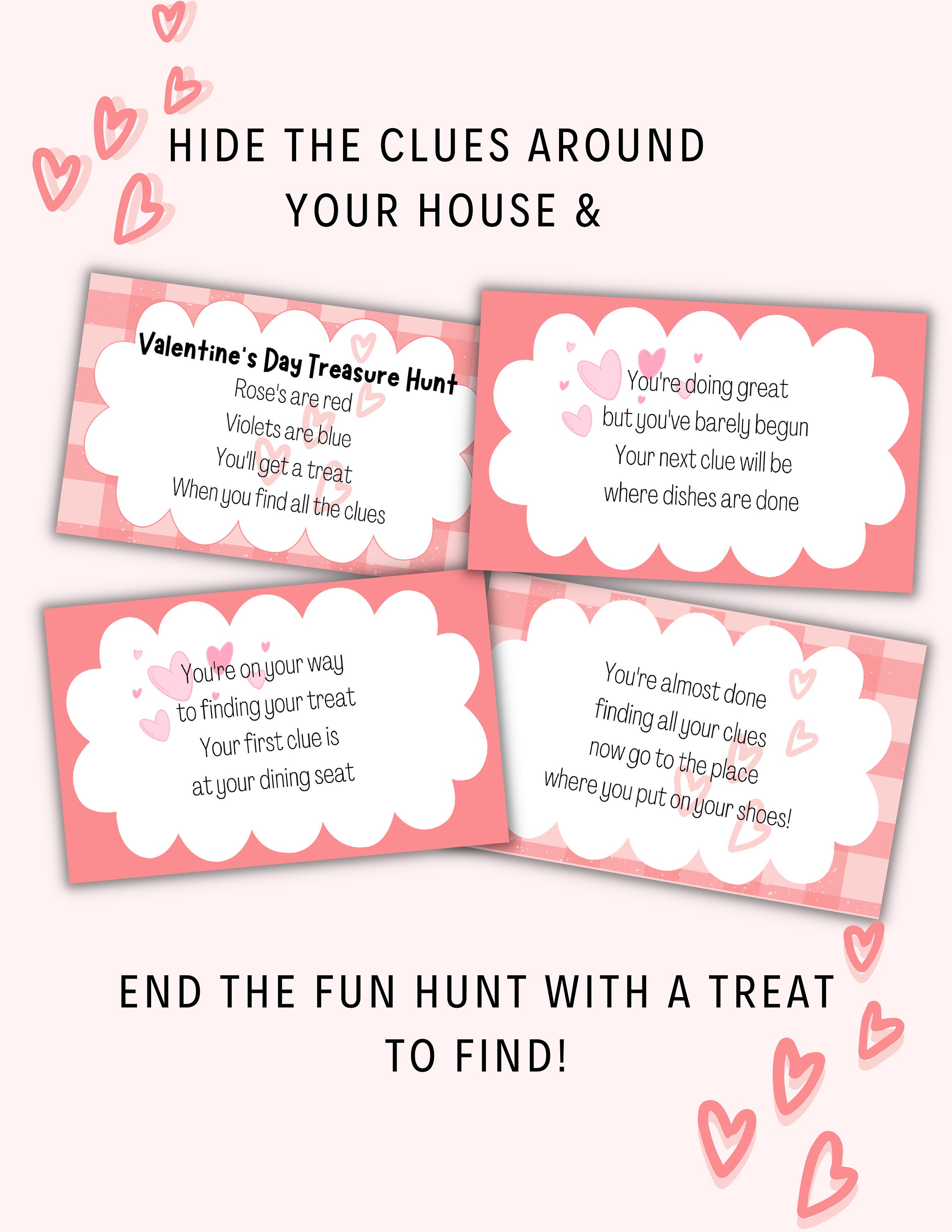 Indoor Printable Valentine's Day Scavenger Hunt, Valentines Day ...