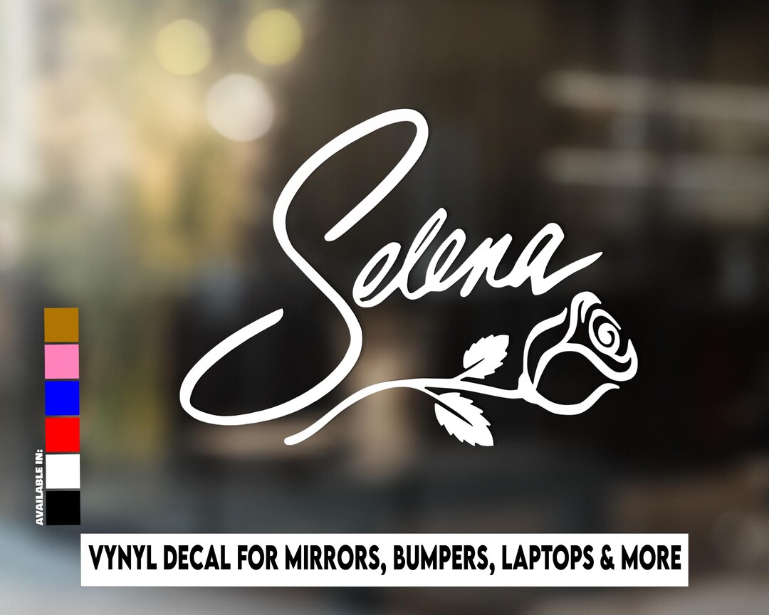 Selena Decal - Cute Flower Sticker for Cars, Laptops, Mirrors & More ...