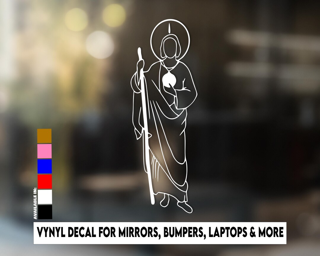 San Judas Decal - ST Jude Sticker for Cars, Laptops, Mirrors & More ...