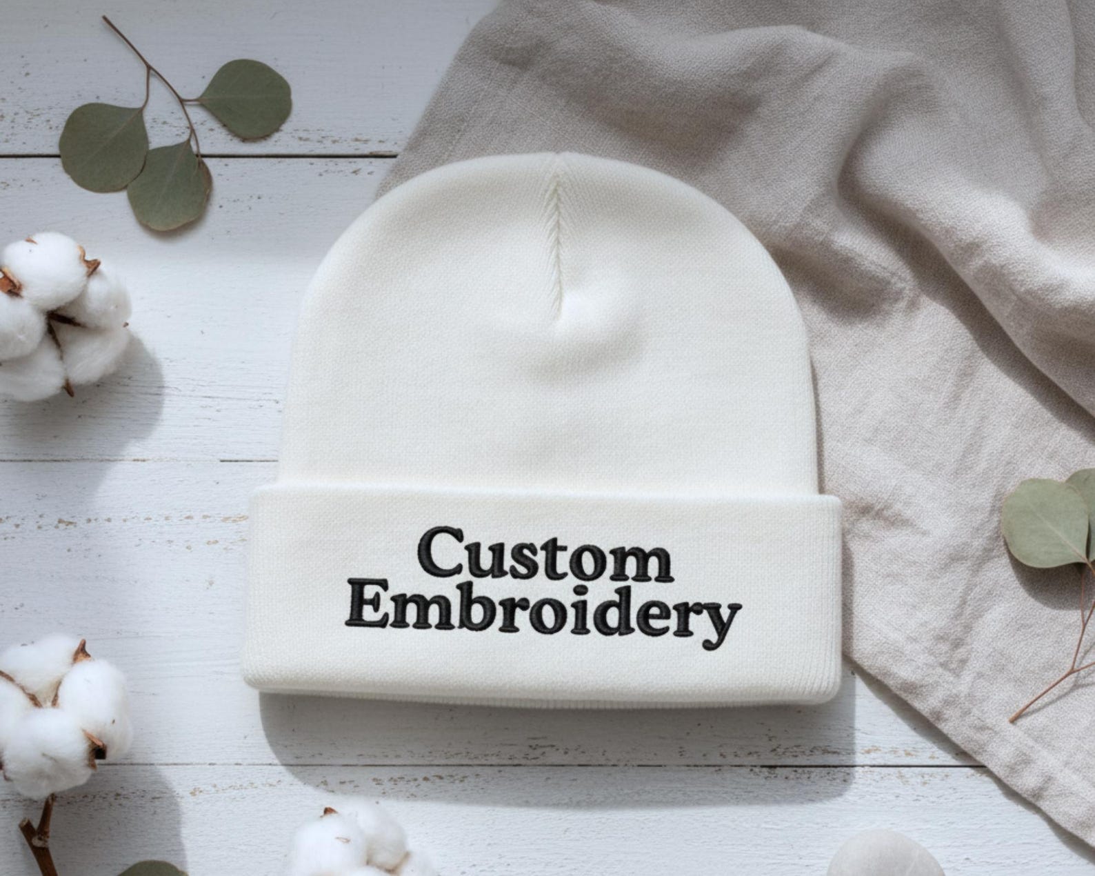 Custom Beanie, Personalized Winter Hat, Add Your Text or Logo - Etsy