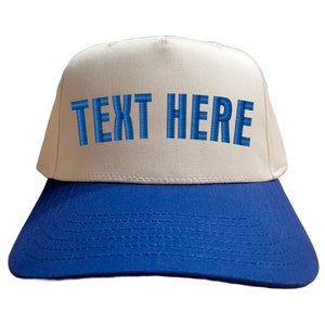 3D Puff Personalized Embroidered Hat, Any Text or Name, Custom ...