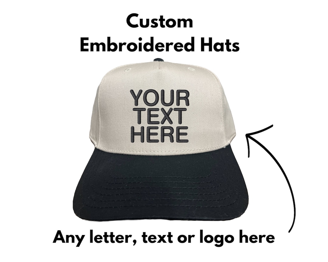 Personalized Embroidered Hat, Custom Letter Embroidered Cap, Retro ...