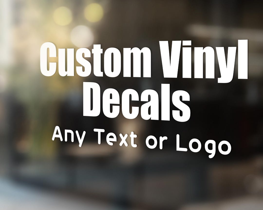 Custom Vinyl Decal - Personalized Text Sticker, Any Message, Name or ...