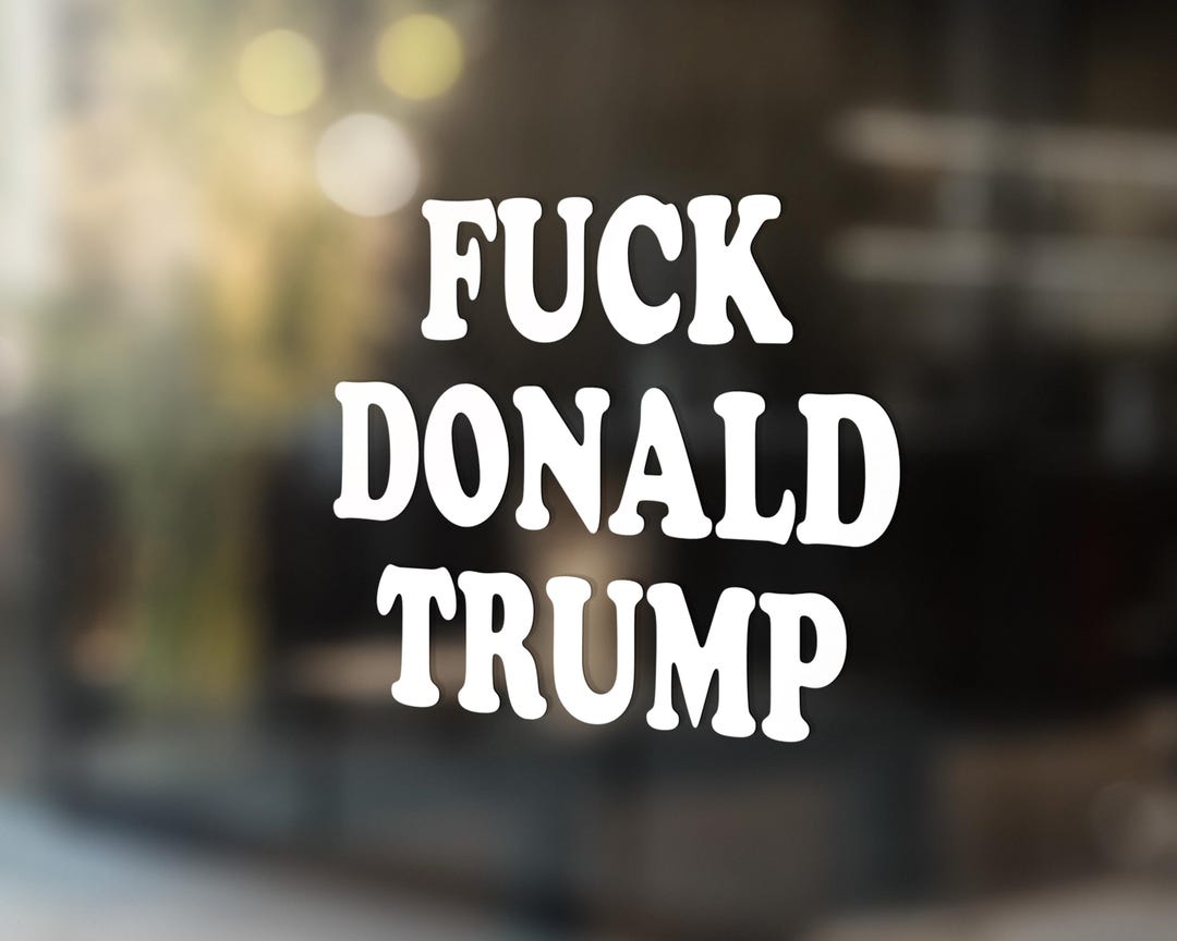 Funny Trump Sticker, Car Window Decal, Bumper Sticker, Mirror Decal ...