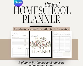 100% EDITABLE Ultimate Homeschool Planner Charlotte Mason Loop ...