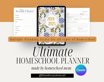 100% EDITABLE Ultimate Homeschool Planner Charlotte Mason Loop ...