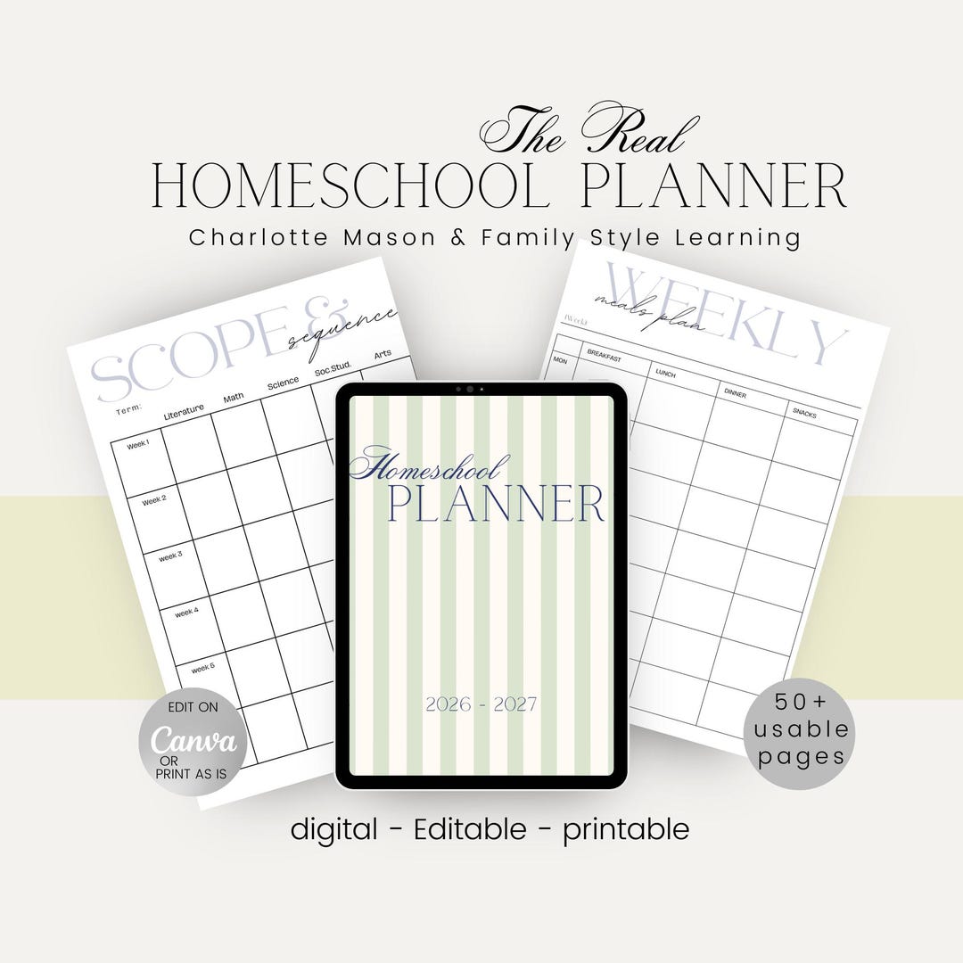 Charlotte Mason Style Homeschool Planner Loop Style Homeschool Planning ...