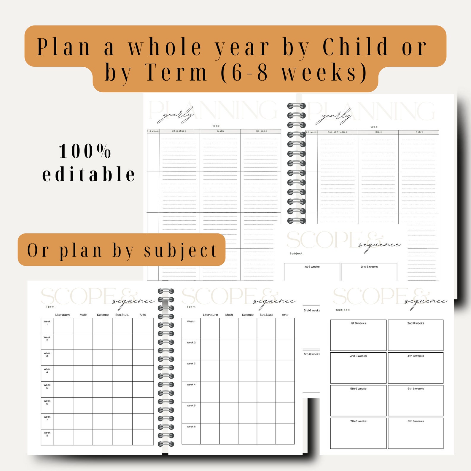 Printable Homeschool Planner, Charlotte Mason, Unit Study Planning ...