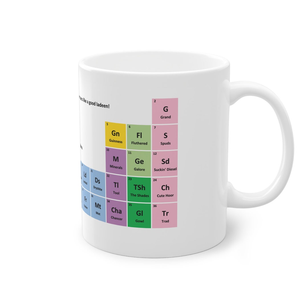 The Irish Slang Periodic Table Mug 11oz - Etsy