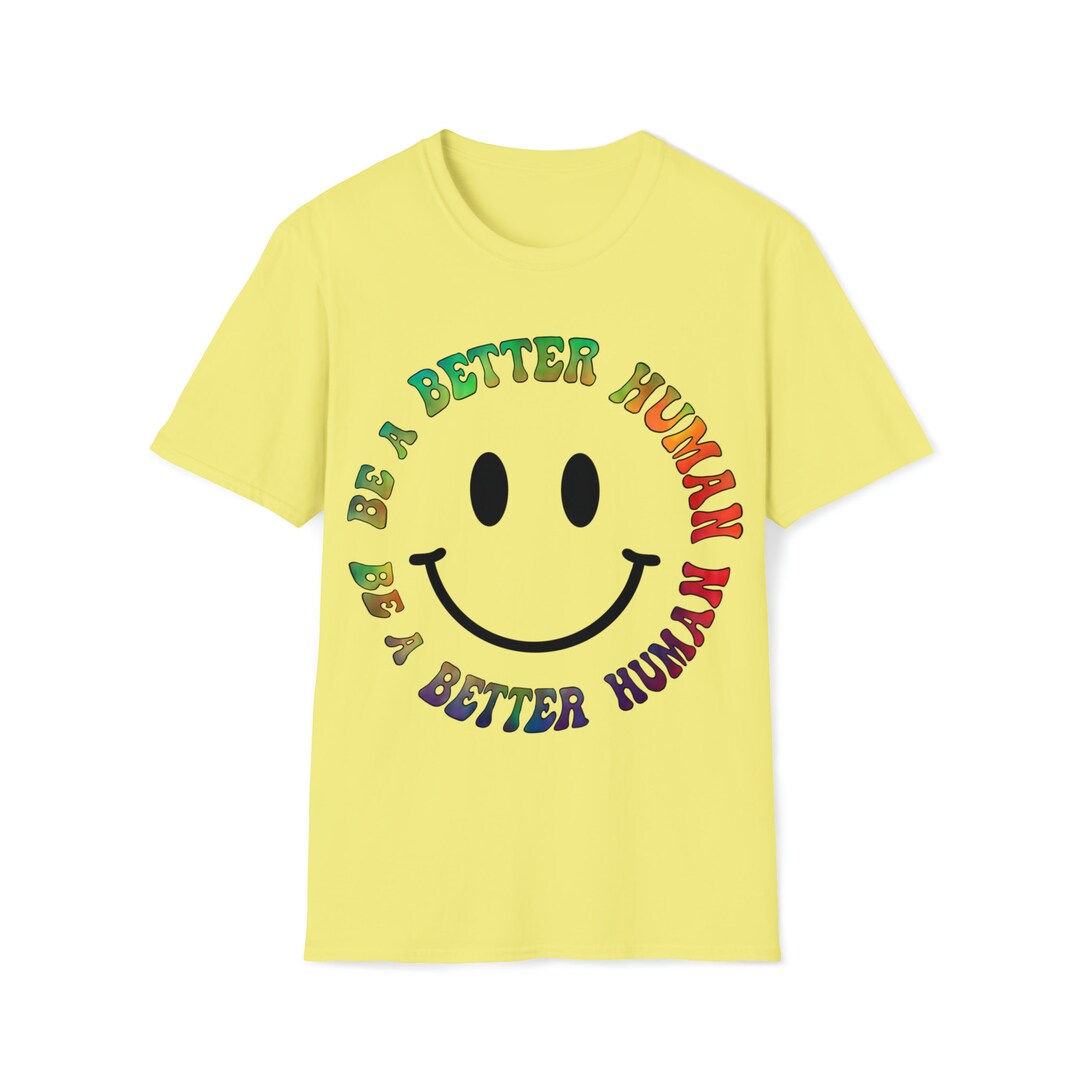 Be a Better Human, Smiley Face, Hand Drawn Art, Unique, Fun, Gift, Tie ...