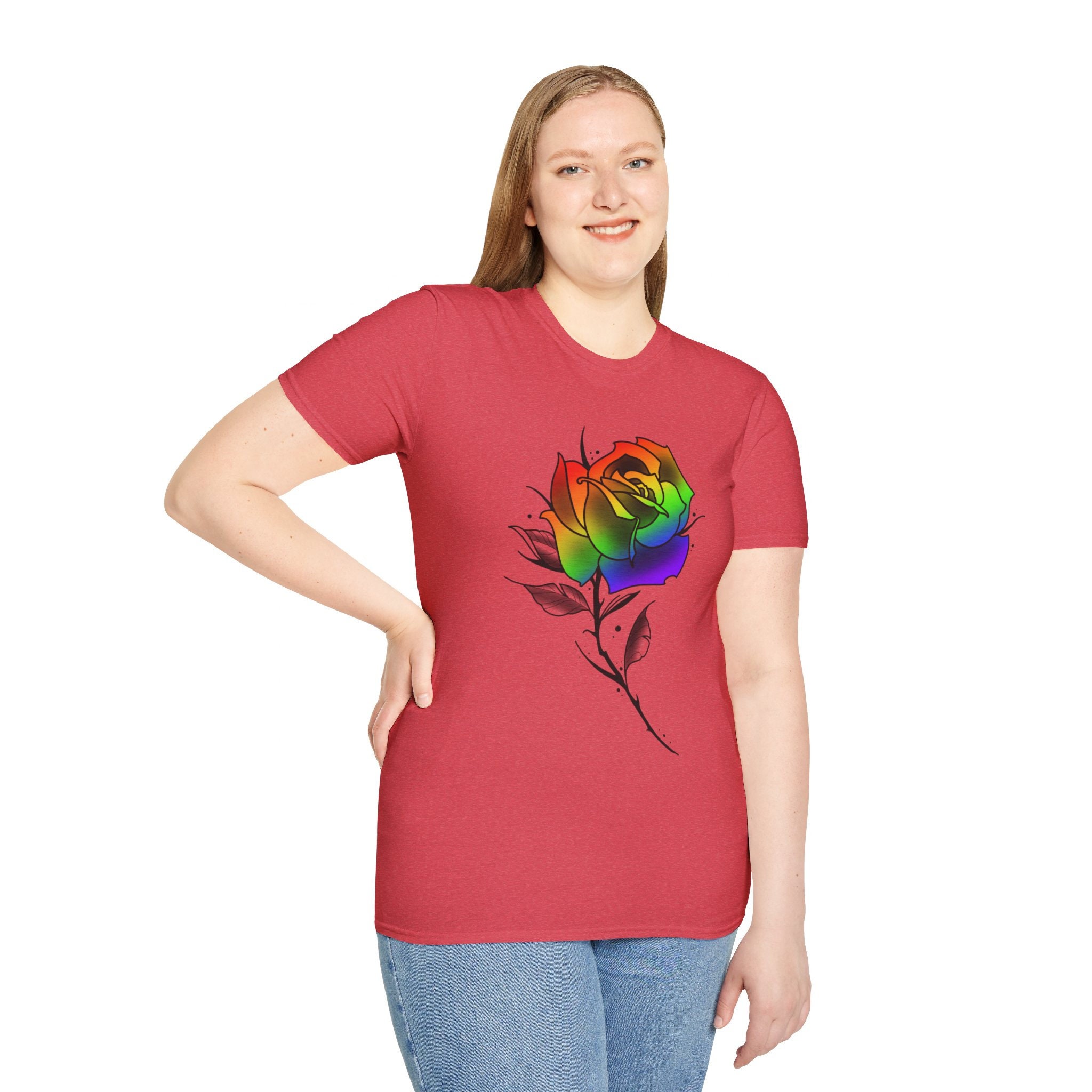 Rose, Colorful, Hand Drawn Art, Tattoo, Unique, Gift , Fun Unisex ...