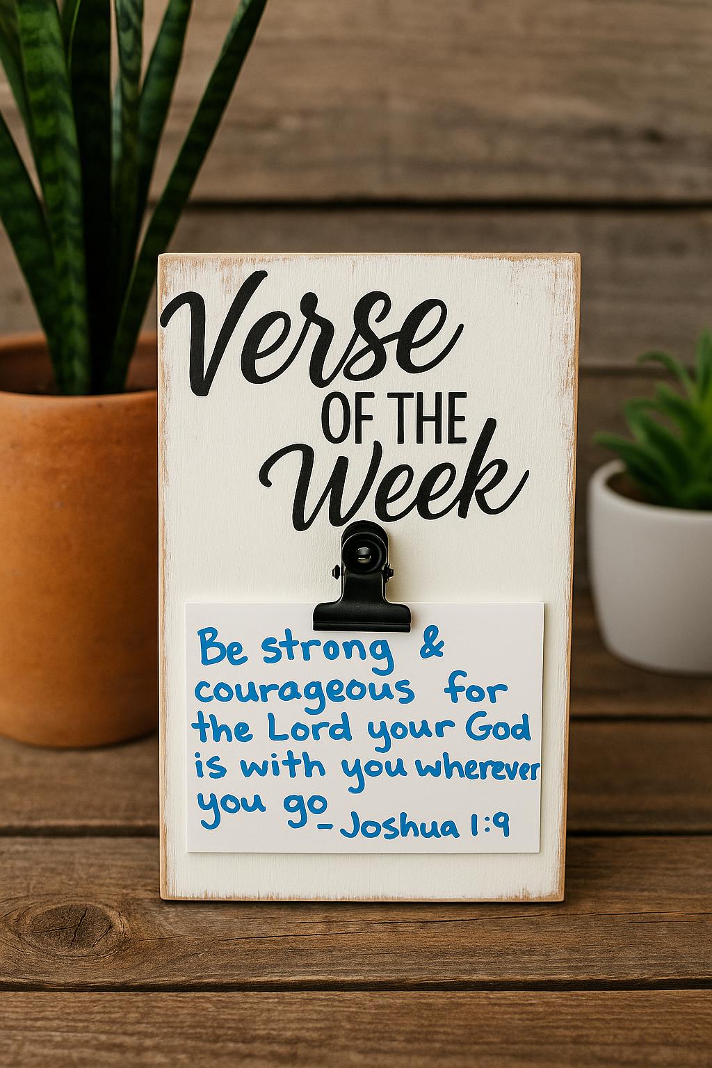 Handcrafted Verse of the Week Display: Christian Home Decor - Etsy
