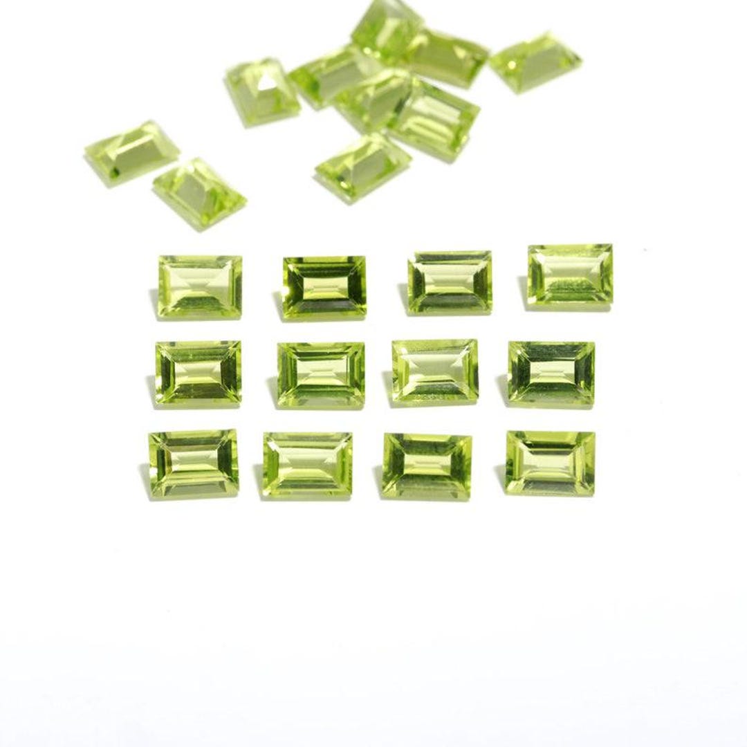5x7mm Natural Peridot Octagon Cut, CALIBRATED Loose Stone Cut, Semi ...