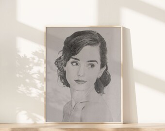 Emma Watson Art Print, Limited Edition A4 Print, Portrait Artwork ...