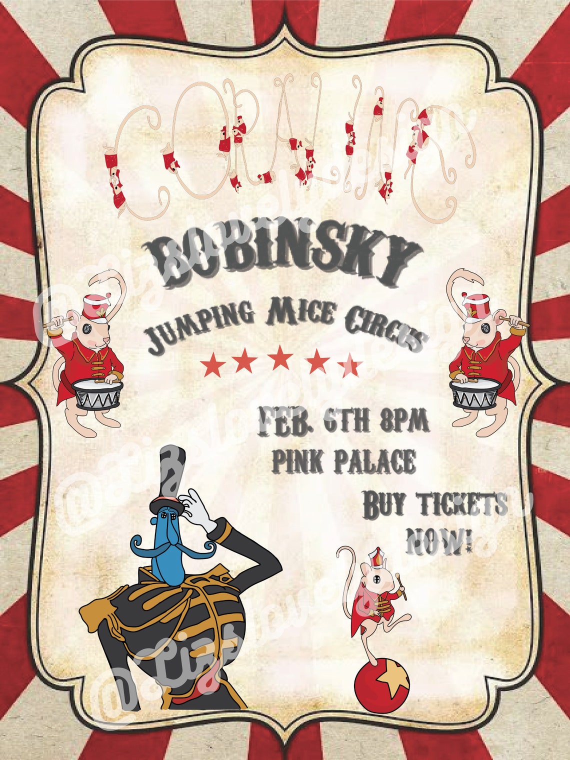 Coraline Mr.bobinsky Jumping Mice Circus 18x24 Poster - Etsy