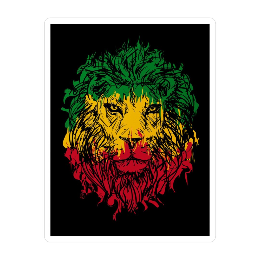 Reggae Lion Vinyl Decal, Rasta Art Sticker, Boho Home Decor, Car ...