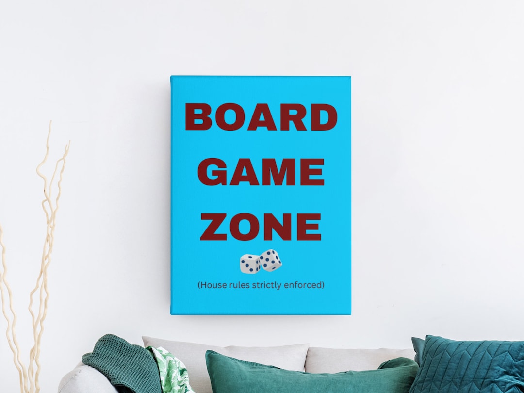 Board Game Zone Metal Art Sign L Dice Wall Art Sign L Game Room Decor L ...