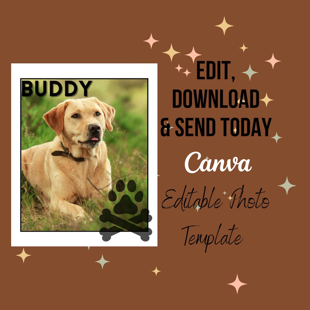 Custom Dog Picture Template - Etsy