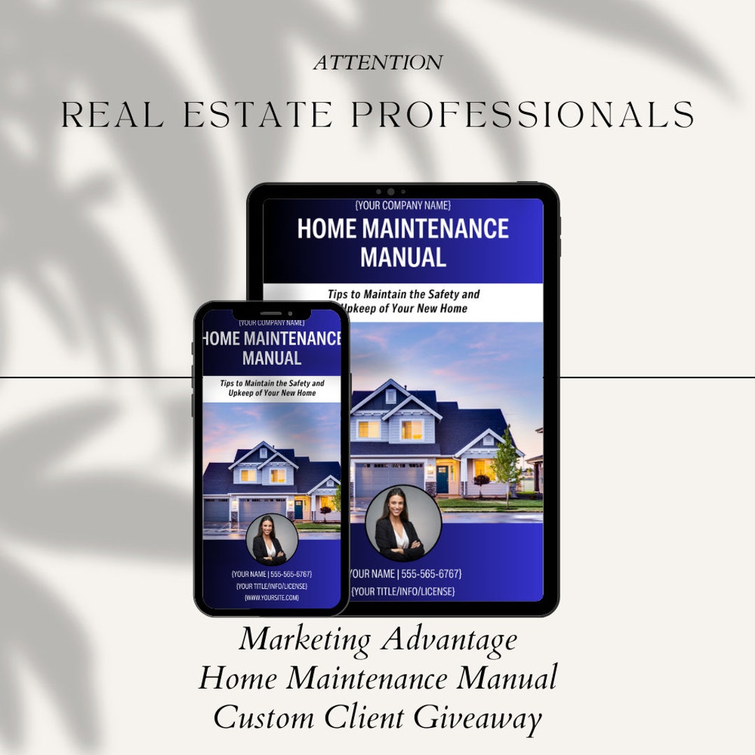 Comprehensive E-book Home Maintenance Manual W/ Custom Branding. Over ...