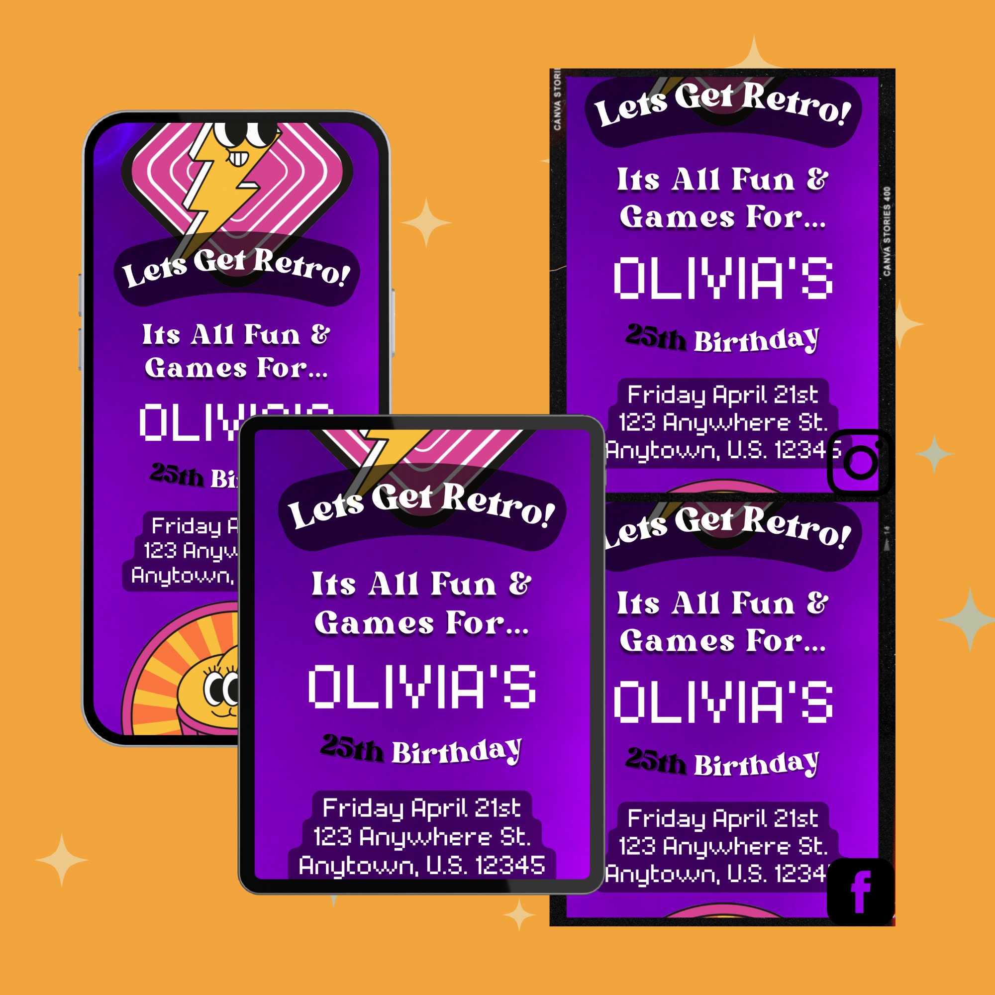 Custom Retro Gamer Birthday Invitation Template - Etsy