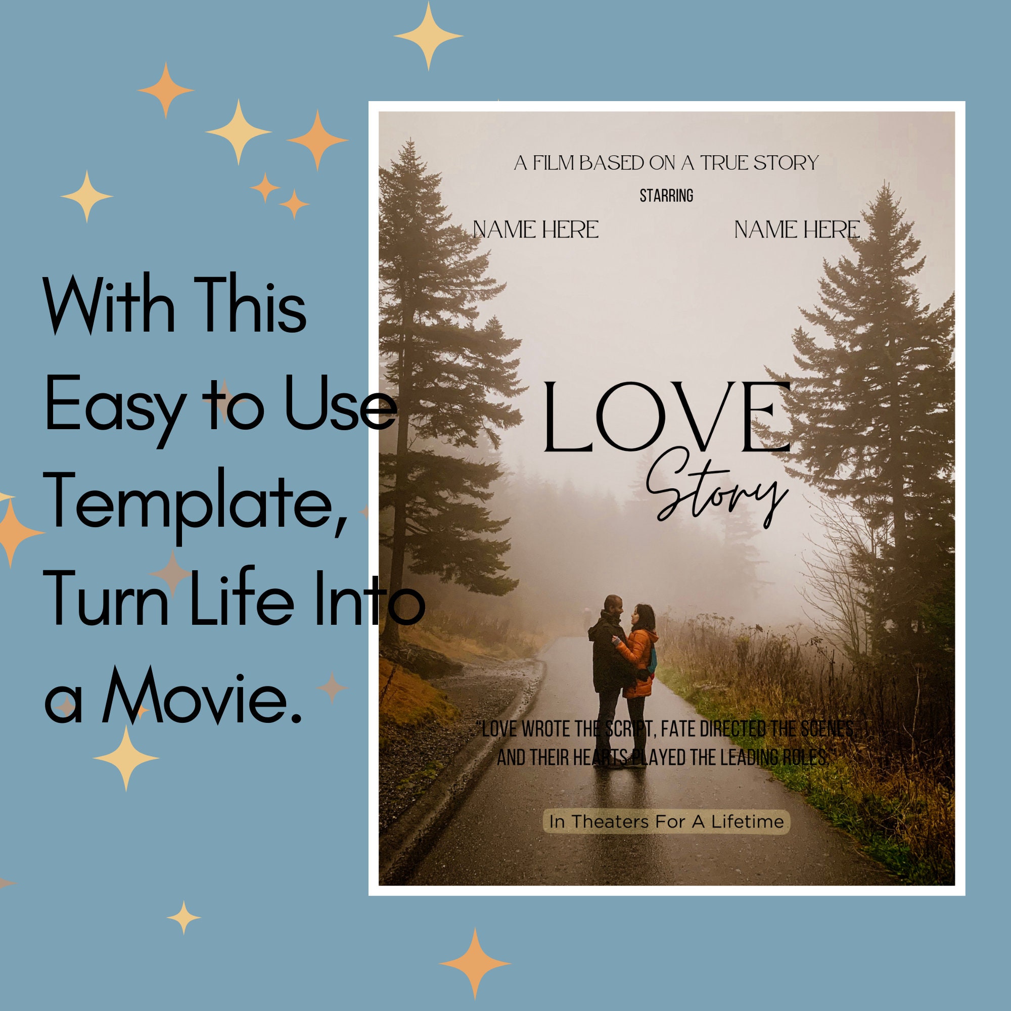 Custom Love Story Movie Poster - Etsy