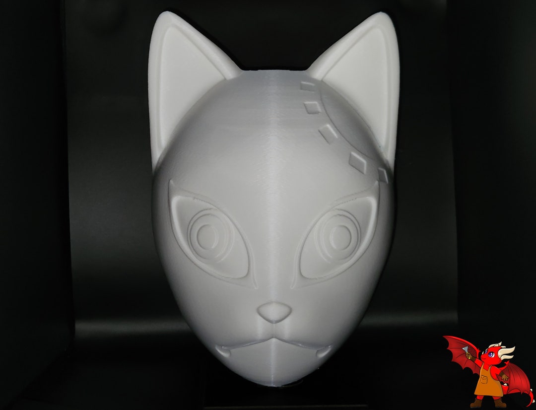 DIY Anime Kitsune Fox Demon Mask 3D PRINT - Etsy