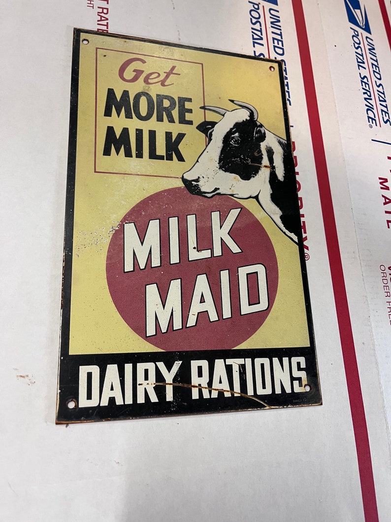Milk Maid Dairy Cow Sign Vintage Antique Farm Barn Cattle - Etsy