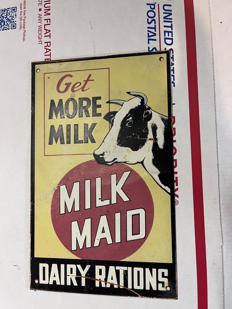 Milk Maid Dairy Cow Sign Vintage Antique Farm Barn Cattle - Etsy