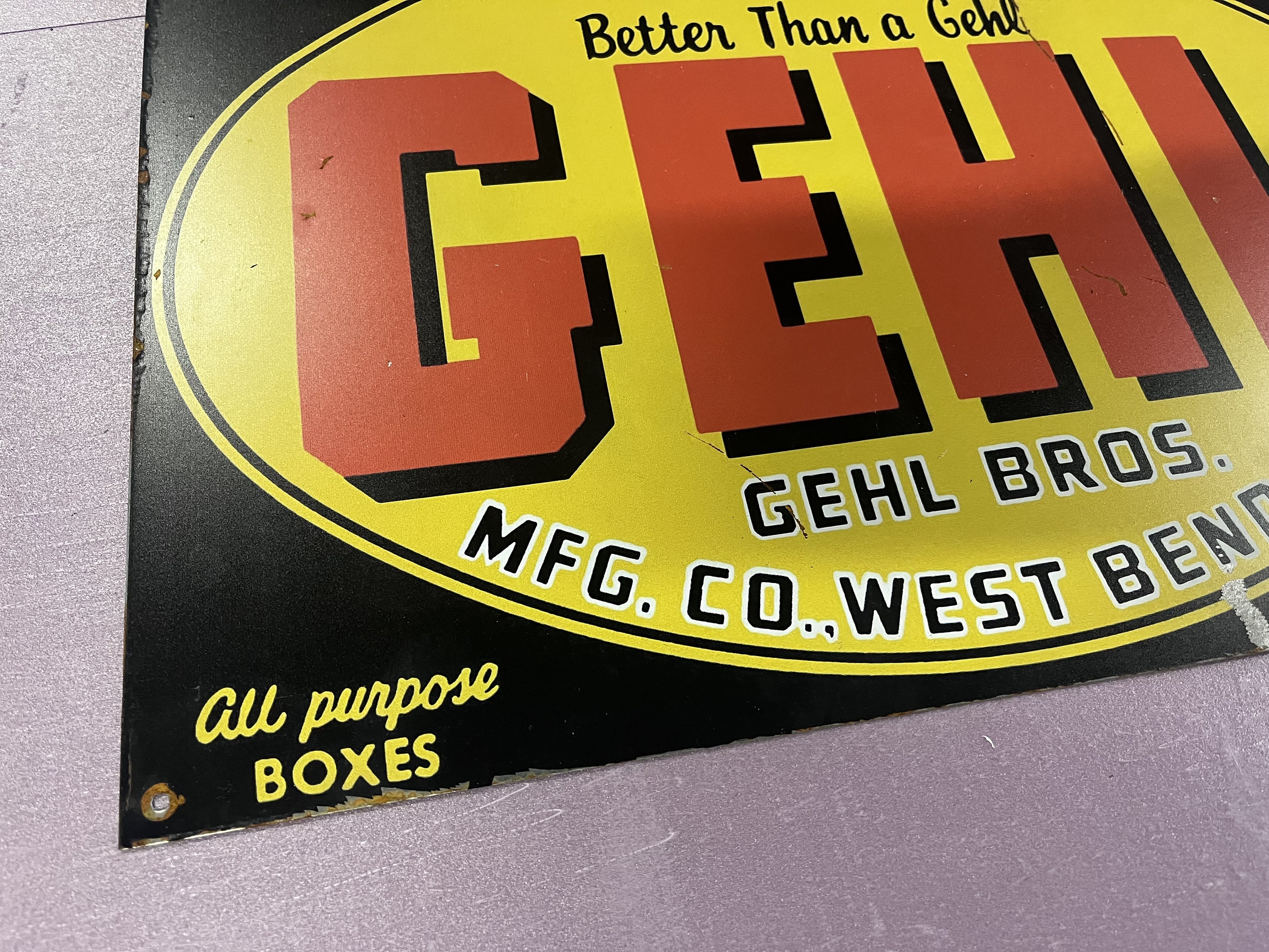 Gehl Equipment Feed Truck Sign Vintage Antique Feed Store Dairy Farm ...