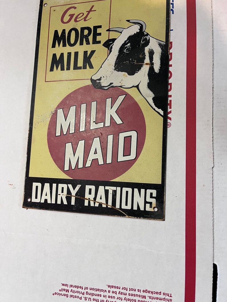 Milk Maid Dairy Cow Sign Vintage Antique Farm Barn Cattle Bottle - Etsy