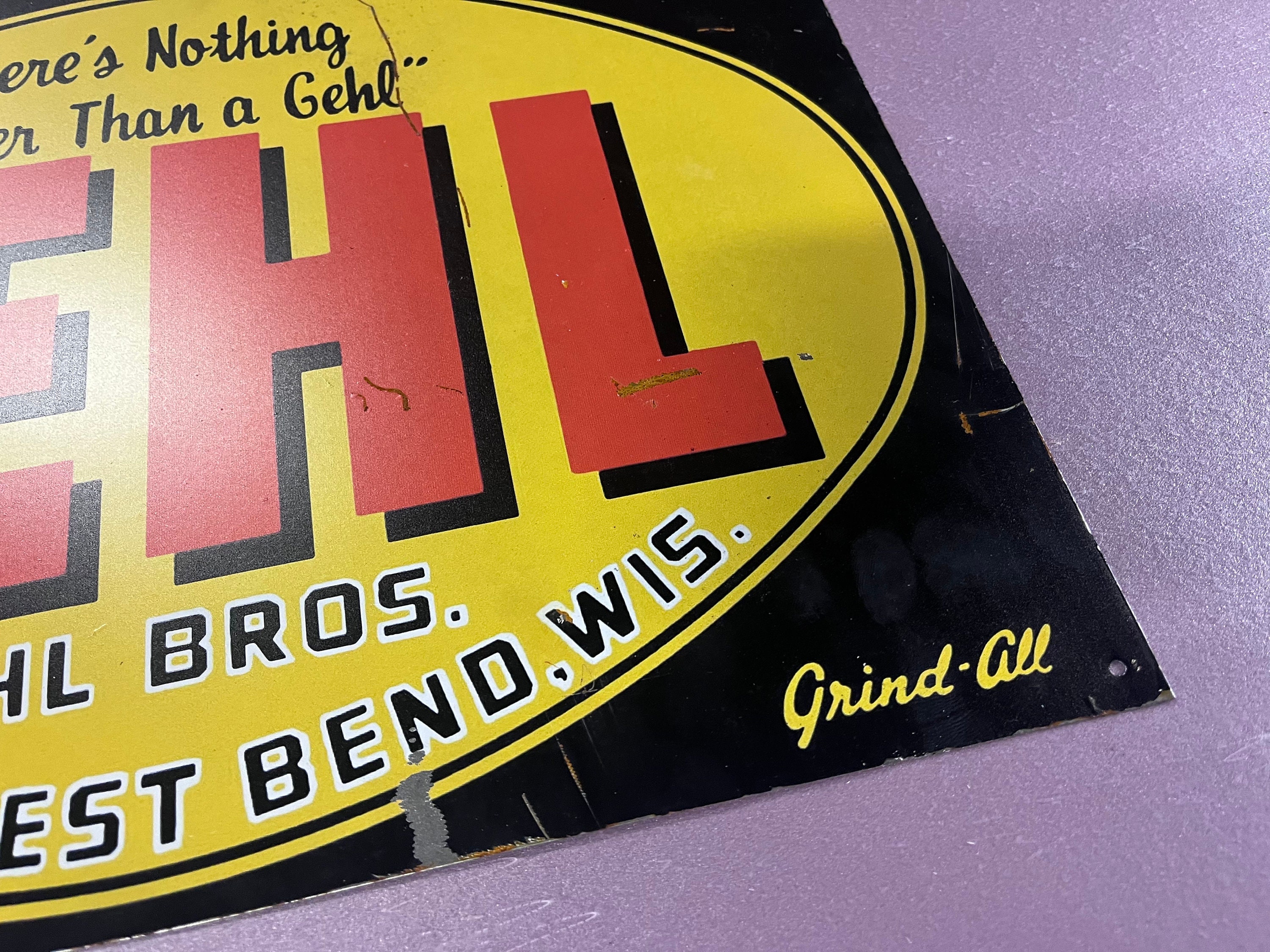 Gehl Equipment Feed Truck Sign Vintage Antique Feed Store Dairy Farm ...