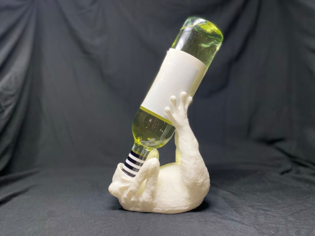 3D Printed Tree Frog Guzzler Wine Holder for 750ml Bottles Paintable - Etsy