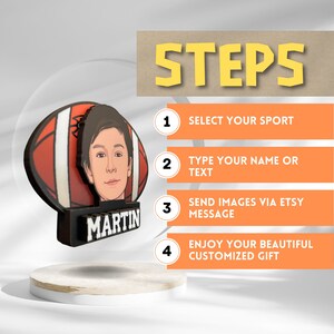 Basketball Magnet With Photo, Name, Custom Kids Refrigerator Magnet ...