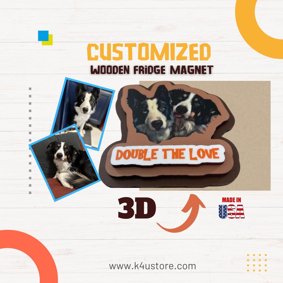 Personalized Dog Fridge Magnet, Custom Pet Magnets for Dogs, Dog Fridge ...