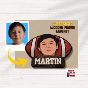 Basketball Magnet With Photo, Name, Custom Kids Refrigerator Magnet ...