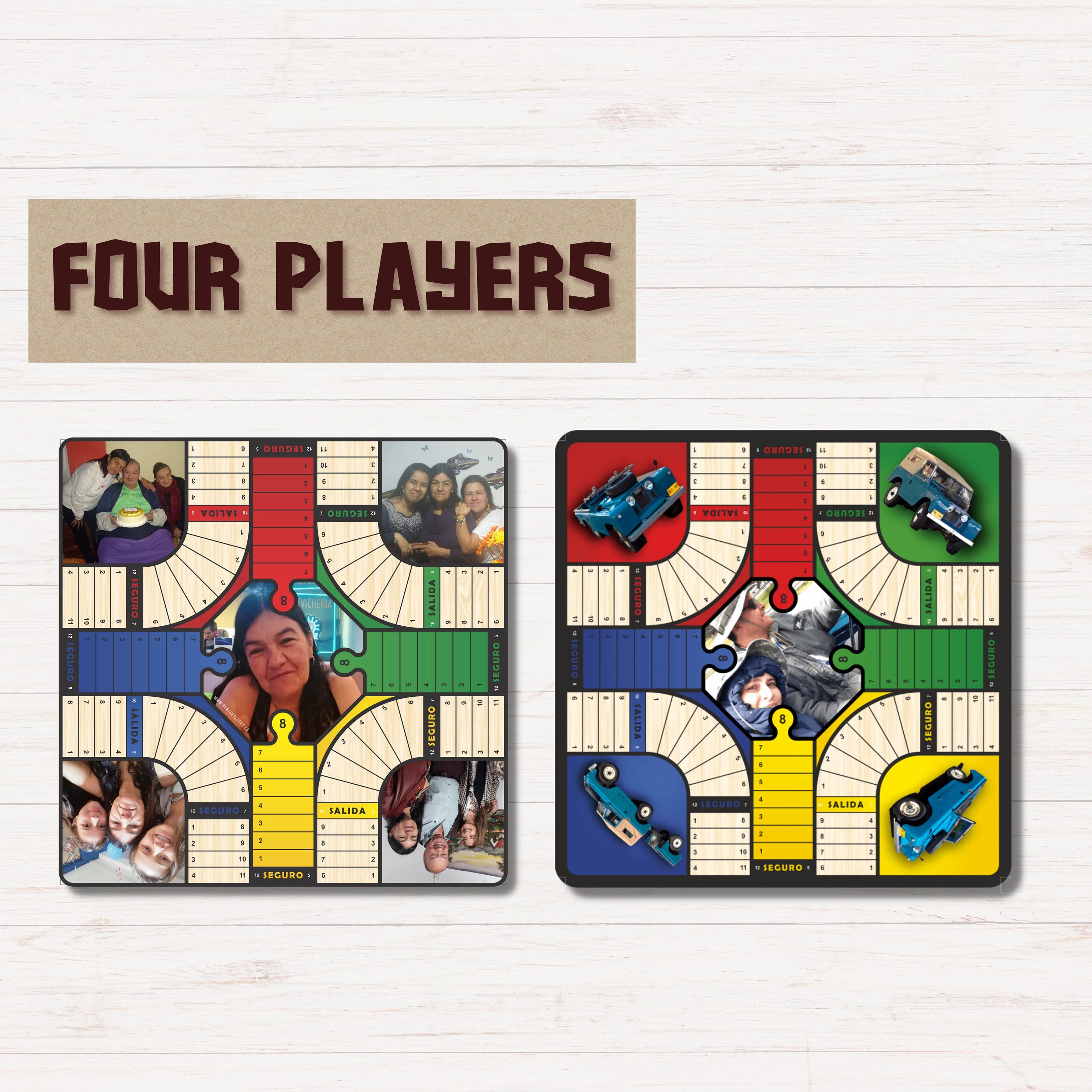 Parcheesi Board Game for Adults, Kids, 4 Player, Custom Photo, Parques ...