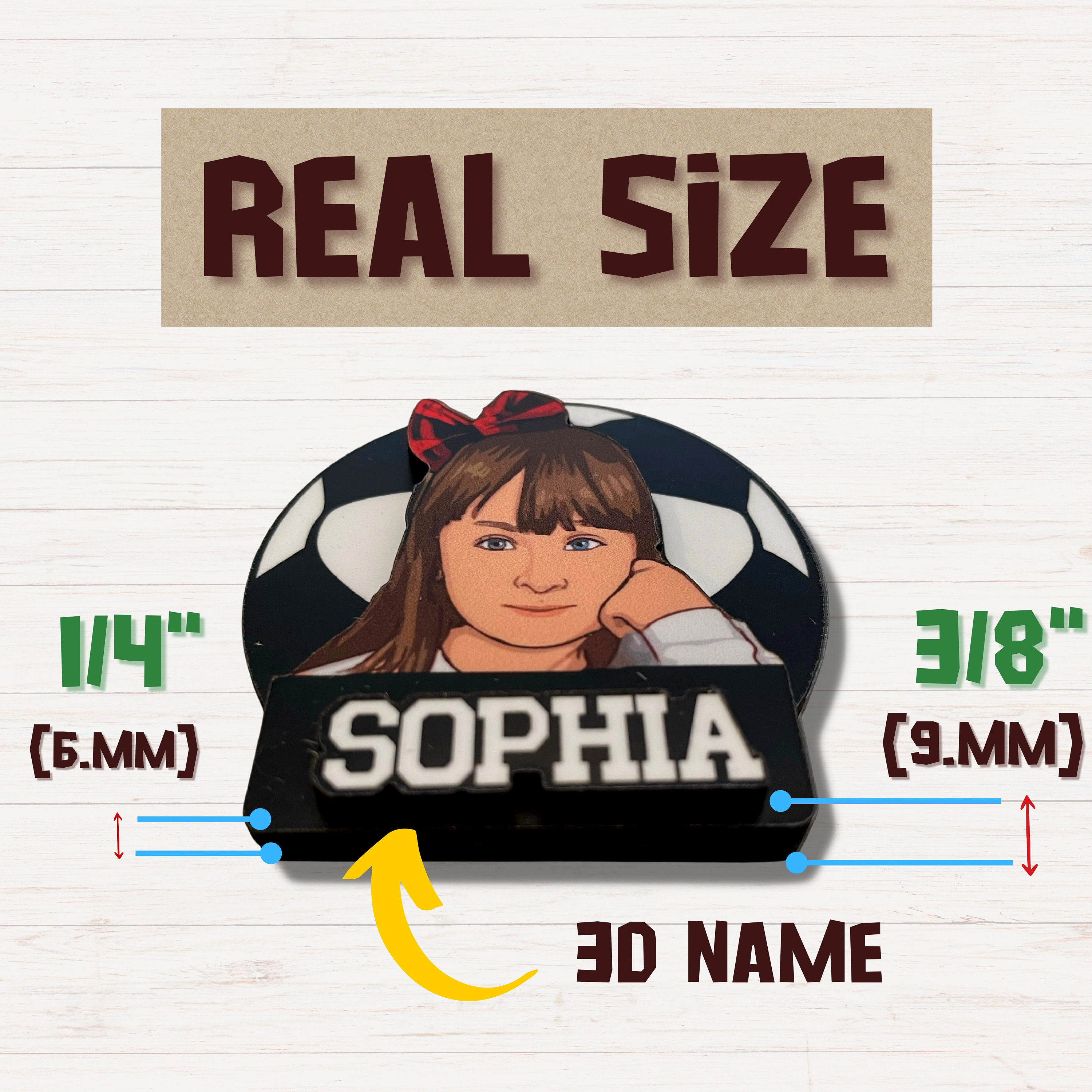 Soccer Magnet With Photo, Name, Custom Kids Refrigerator Magnet, Sports ...